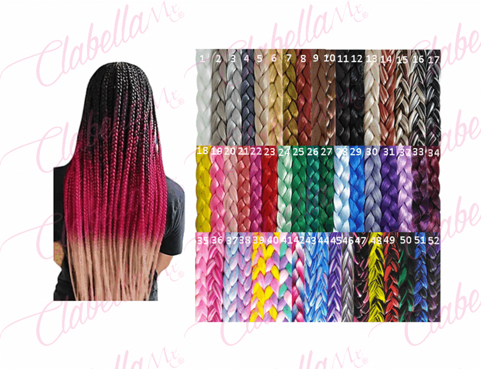 Trenza extensión de cabello sintético tipo kanekalon aprox 70cm de ...