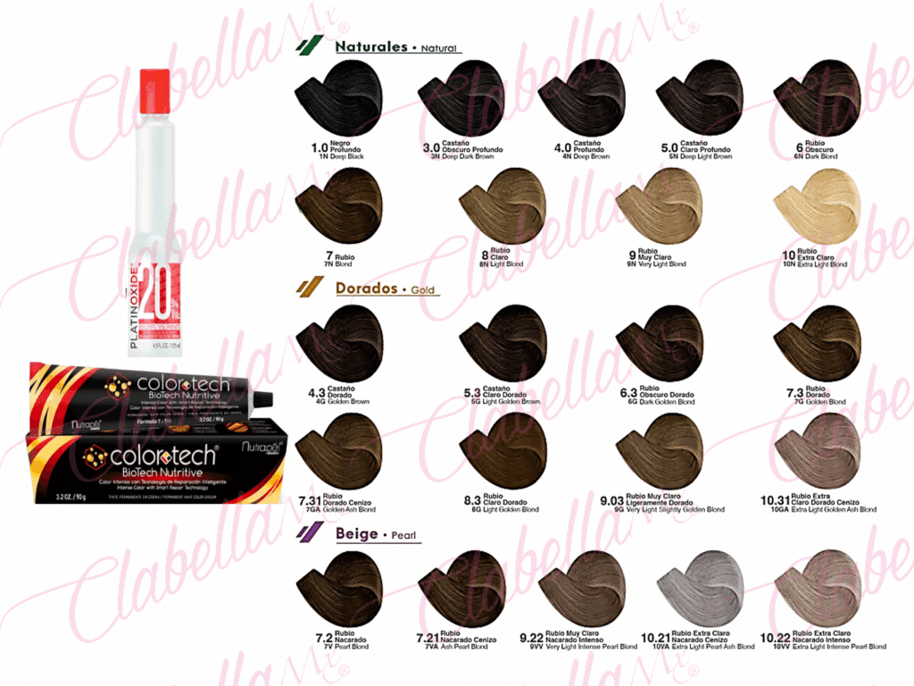 Tinte COLOR TECH NUTRAPEL para teñir pintar cabello incluye peroxido ...